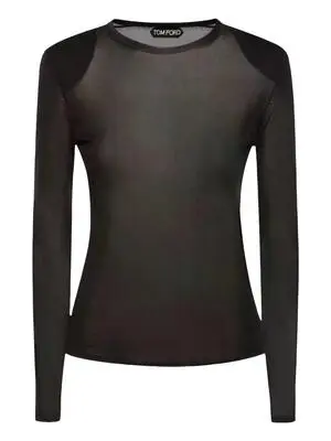TOM FORD Padded-shoulder Top - Black