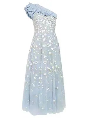 NEEDLE & THREAD Lea Ditsy Gown - Blue