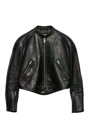 Prada Leather Biker Jacket - Black