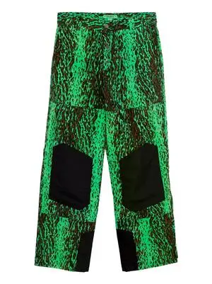 STAIN SHADE Leopard-print Trousers - Green
