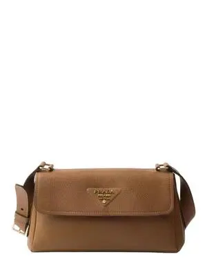 Prada Small Leather Shoulder Bag - Brown