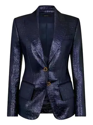 TOM FORD Crocodile-embossed Blazer - Purple