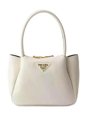 Prada Small Leather Tote Bag - White