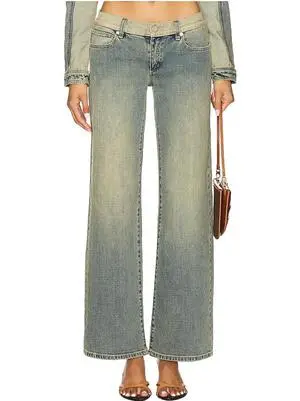 Abrand Denim 99 Wide Leg Jeans - Tint Dark Blue
