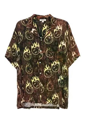 STAIN SHADE Graphic-print Shirt - Brown