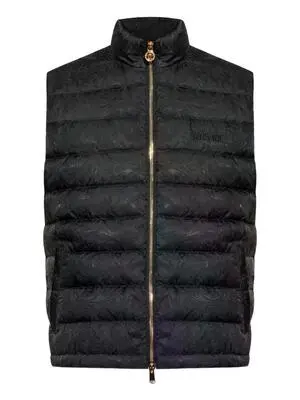 Versace Barocco-jacquard Gilet - Black