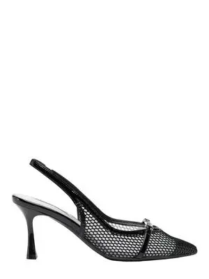 Karl Lagerfeld 80mm Sienna Signia Trim Pumps - Black