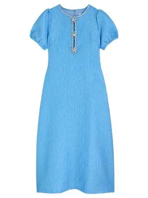 SISTER JANE Reef Jacquard Cloqué Midi Dress