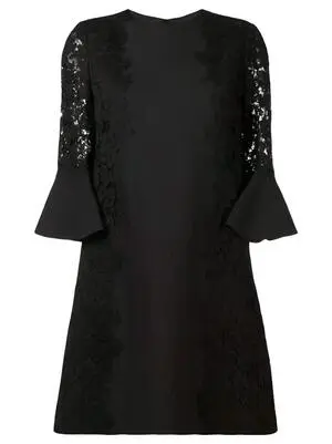 Valentino Garavani Lace Detail Dress - Black