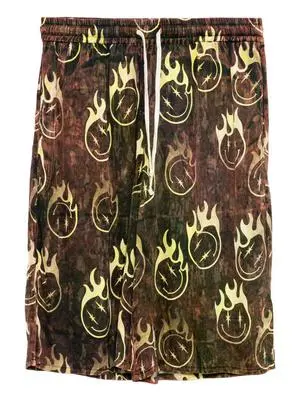 STAIN SHADE Patterned Shorts - Brown