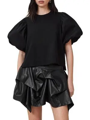 ALLSAINTS Jess Puff Sleeve T-shirt - Black