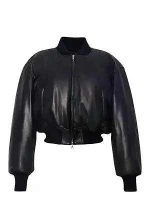 ADAM LIPPES Leather Bomber Jacket