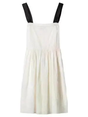 Miu Miu Embroidered Midi Dress - Neutrals