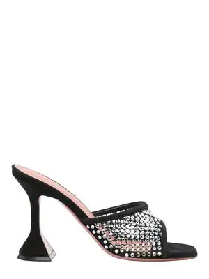 Amina Muaddi 100mm Lupita Sandals - Black