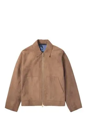 Paul Smith Suede Bomber Jacket - Neutrals