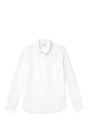 Mr P. Garment-dyed Linen Shirt - White