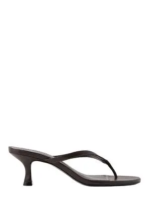 Staud Freja Leather Sandals - Brown
