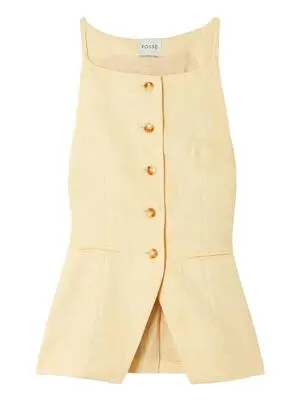 Posse Nancy Linen Vest - Yellow