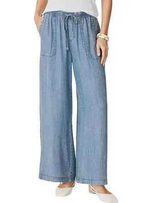 Splendid Angie Drawstring Palazzo Pants Indigo