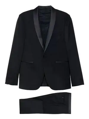 Tagliatore Shawl-collar Dinner Suit - Blue