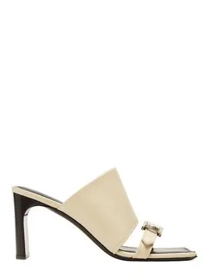 Balenciaga Bel Air Leather Sandals Neutral