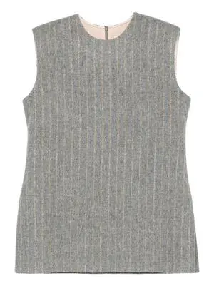 Carven Pinstripe Sleeveless Top - Grey