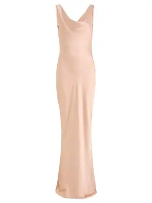 Norma Kamali Maria Satin Gown - Light Pink