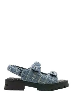 MARC JACOBS The Quilted Denim Sandals