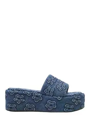Marc Jacobs Daisy Denim Platform Sandals - Blue