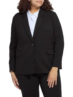 Lyssé Essentials One-button Ponte Blazer - Black