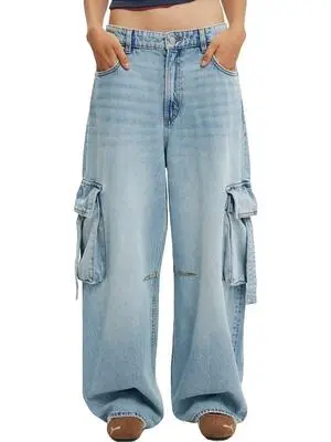 COTTON ON Boyfriend Super Baggy Jean - Cargo Remi Blue