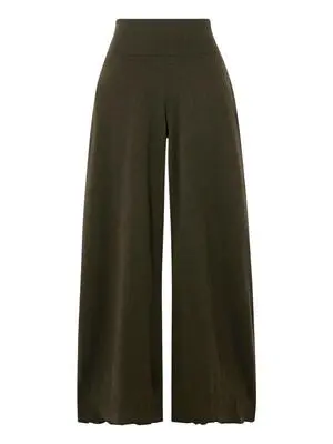 Stella McCartney Wool Wide-leg Pants - Green