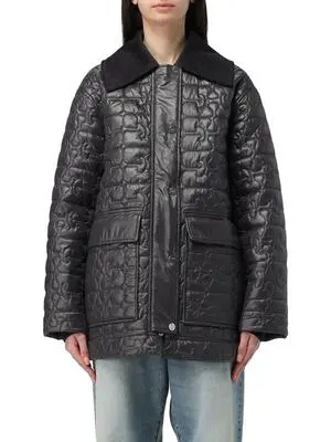 GANNI Quilted Jacket - Charcoal