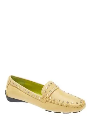 Robert Zur Dittany Studded Driving Loafer - Citrus