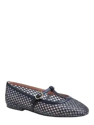 Linea Paolo Monet T-Strap Flat Black