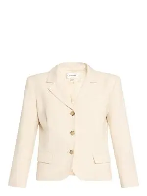 FRAME Linen Smart Blazer - White