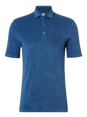 Fedeli Mondial Cotton Terry Polo Shirt - Blue