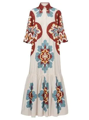 La DoubleJ Artemis Printed Cotton Shirtdress - Multicoloured