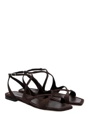 JIMMY CHOO Ayla Suede Sandals - Brown