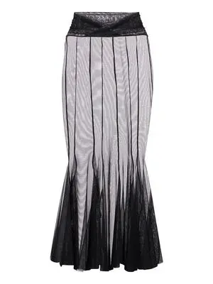 NENSI DOJAKA Mila Tulle Midi Skirt - Black