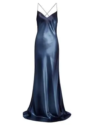 Ralph Lauren Autumn Crystal-embellished Gown - Blue