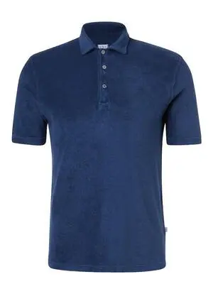 Fedeli Mondial Cotton Terry Polo Shirt - Blue