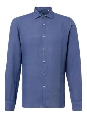 Fedeli Nick Linen Shirt - Blue