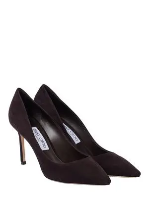 JIMMY CHOO Romy 85 Suede Pumps - Brown