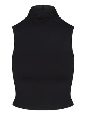 Eterne Harlow Turtleneck Top - Black