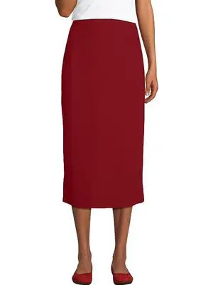 LANDS' END Midi Skirt With Side Zip Dark Granite Red
