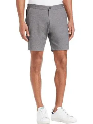W.R.K Liam Flat Front Knit Shorts Grey