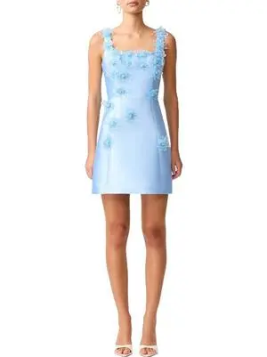 ELLIATT Elder 3d Floral Dress - Light Blue