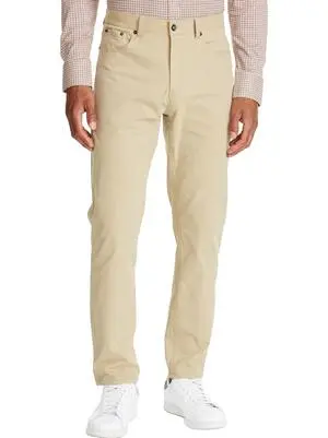 W.R.K Leone Slim Straight Leg Twill Pants - Khaki