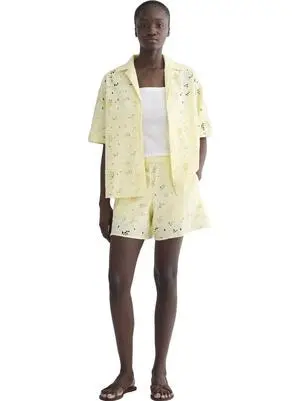 Everlane Eyelet Pull-on Short - Light Yellow